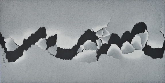 QIU DESHU 仇德树,Fissuring 裂变, 2010, Acrylic on Xuan paper and canvas宣纸 ...